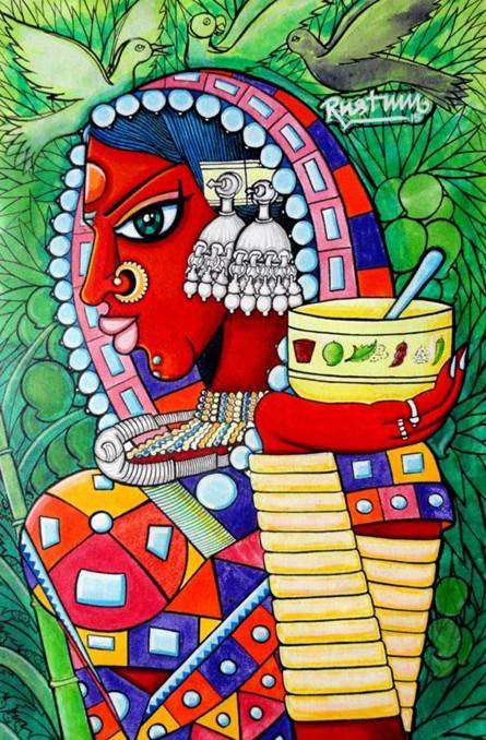 Vanadevatha by artist M D Rustum – Image, Painting | Mojarto