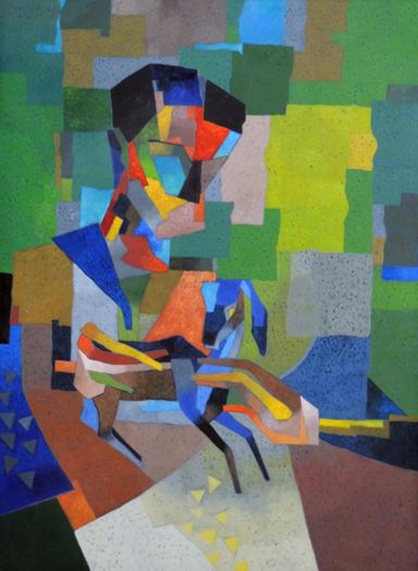Ancestors II by artist Niren Sengupta – Image, Painting | Mojarto