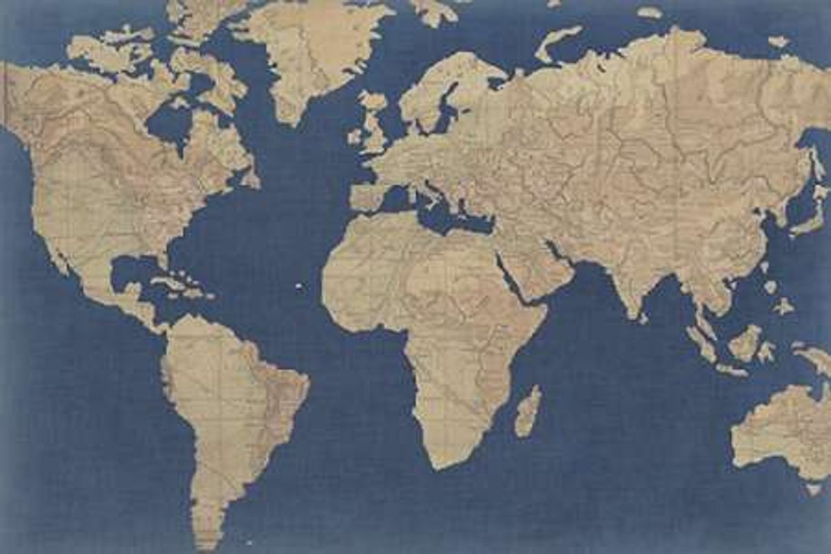 Linen Map I by Studio W Online | Mojarto