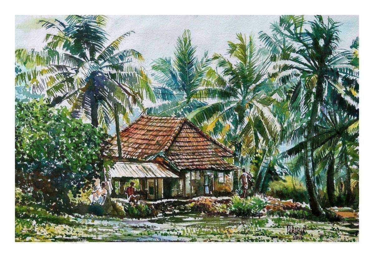 Landscape 6 by artist Prabhakaran – Image, Painting | Mojarto
