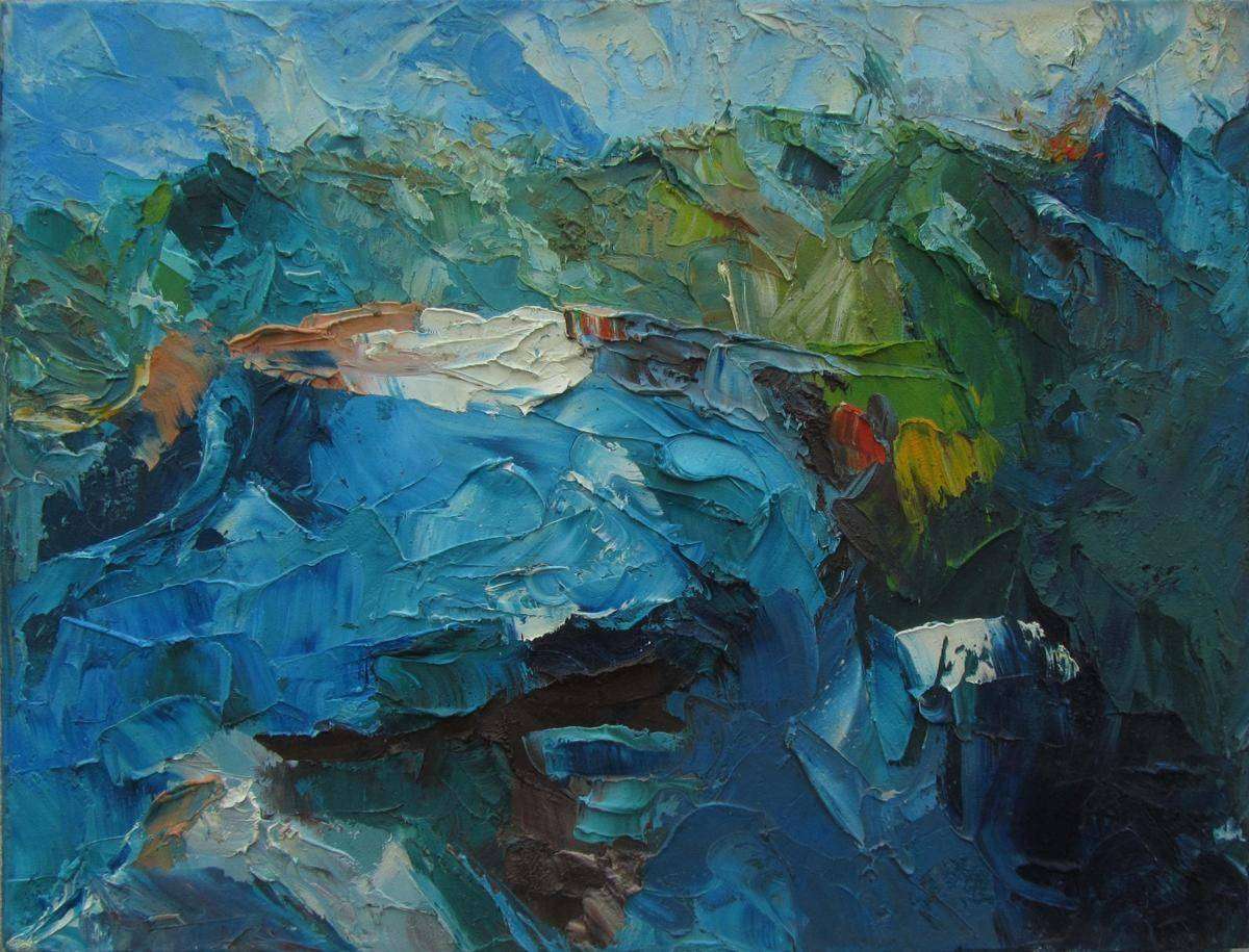 Landscape of Himavan by artist Prithvi Kumar – Image, Painting | Mojarto