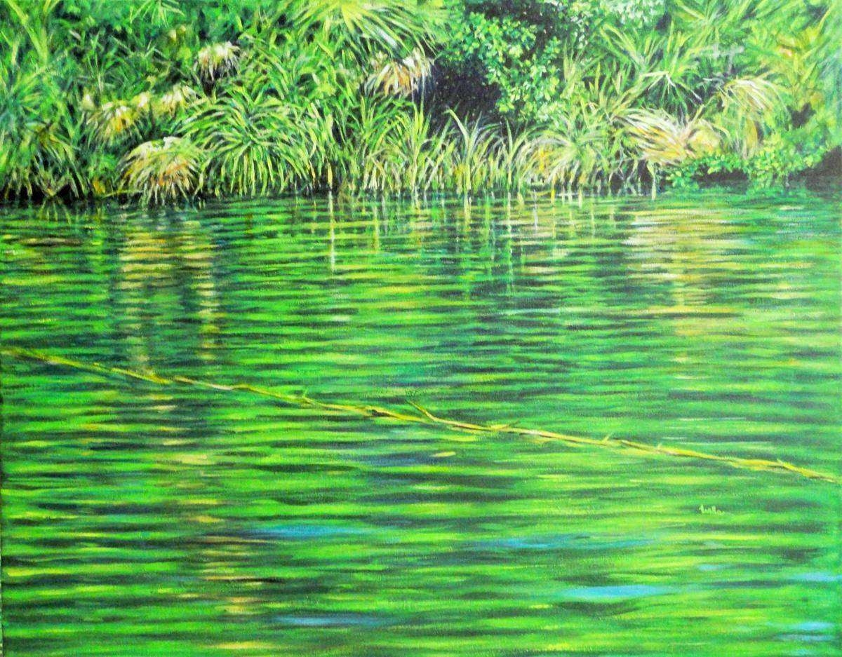 Still Waters by artist Usha Shantharam – Image, Painting | Mojarto