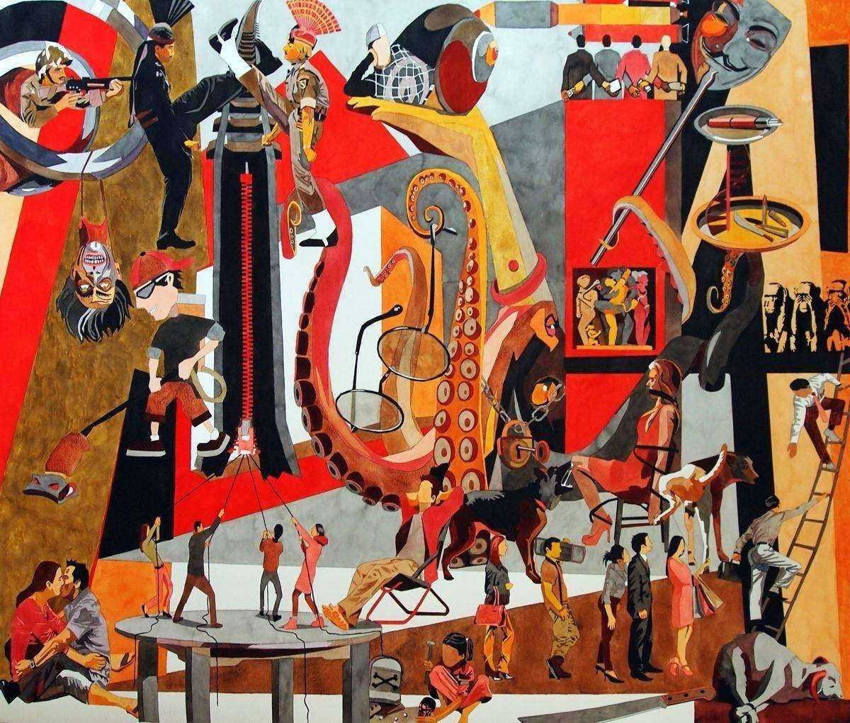 LOC - Lakshmana Rekha by artist Mahesh Kummar – Image, Painting | Mojarto