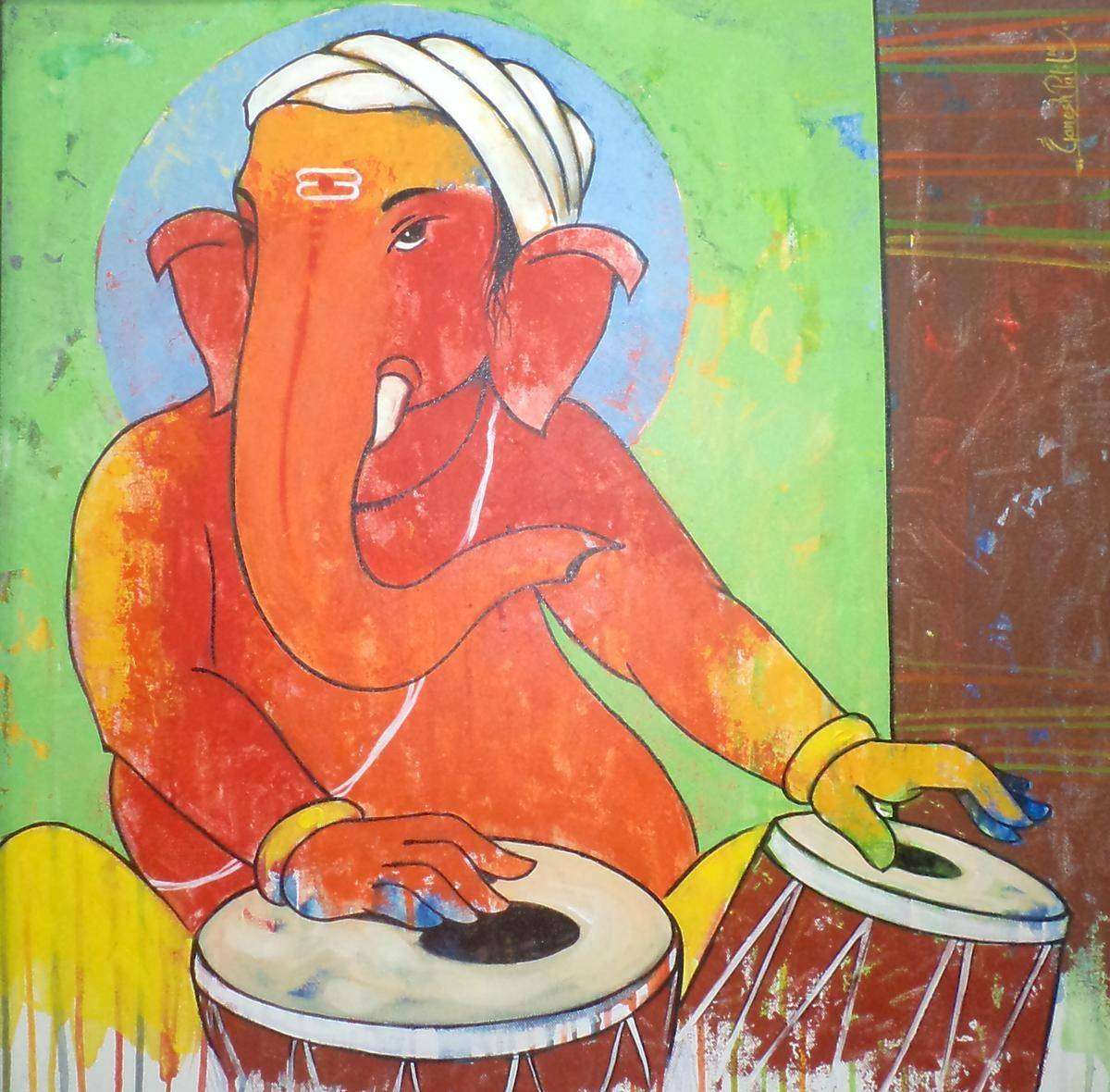 Ganesha 007 by artist Ganesh Patil – Image, Painting | Mojarto