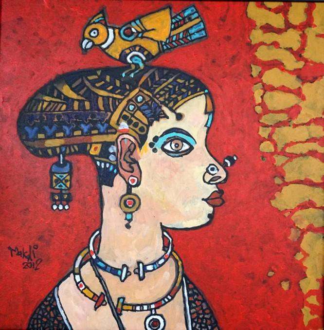 tribal woman 01 by artist K K Makali – Image, prints | Mojarto