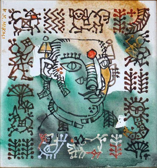 tribal woman by artist K K Makali – Image, prints | Mojarto