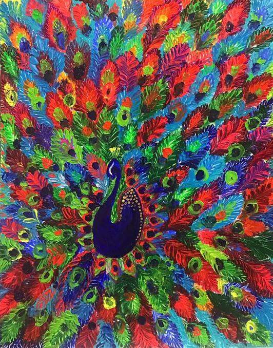 Full Bloom by artist Konika Banerjee – Image, Painting | Mojarto