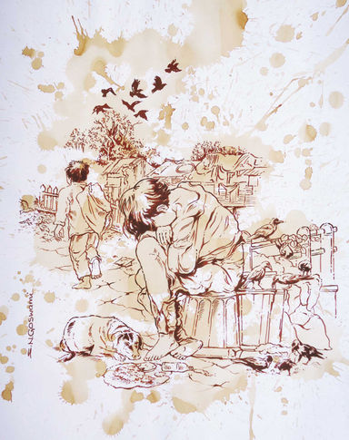 Untitled 3 by artist Sanjay Bhattacharya – Image, Painting | Mojarto