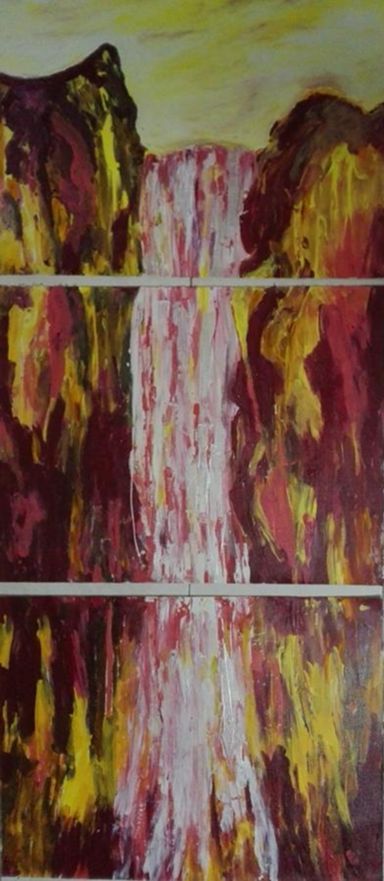 Autumn Cascade finger printing by artist Broti Ganguly – Image ...