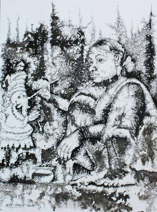 untitled by artist Runa Biswas – Image, Drawing | Mojarto