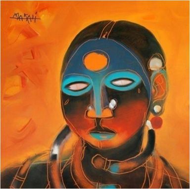 tribal woman by artist K K Makali – Image, prints | Mojarto