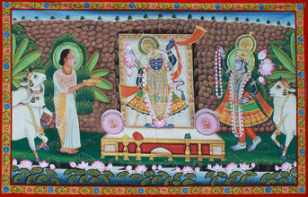 Govardhan Puja Pichwai Painting (2ft X 3ft) International