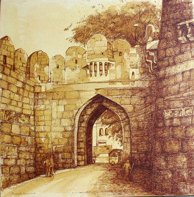 HYD Diary_31 by artist Debabrata Biswas – Image, Painting | Mojarto