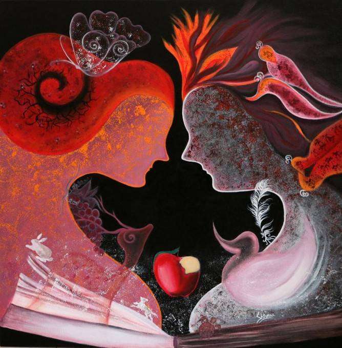 Story of Adam & Eve 3 by artist Shivani Mathur – Image, Painting | Mojarto