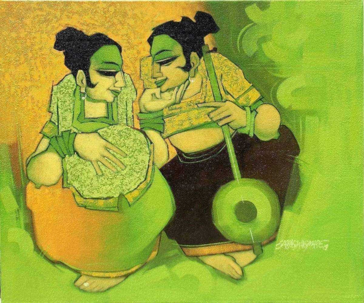 Melody Makers 1 by artist Sarang Waghmare – Image, Painting | Mojarto