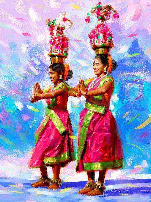 Dancer- Karagam by The Print Studio Online | Mojarto