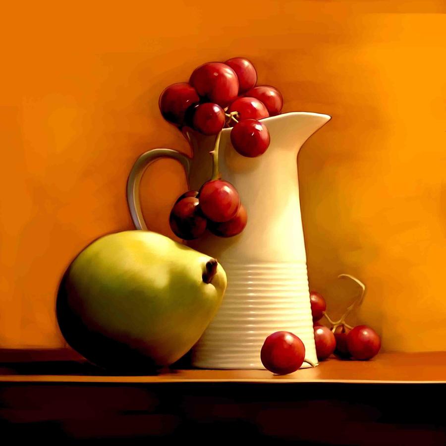 Still Life with pear by artist The Print Studio – Image, prints | Mojarto