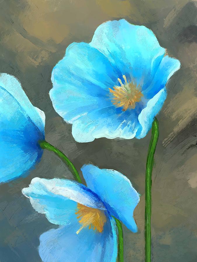 Blue Flower - 75 by artist The Print Studio – Image, prints | Mojarto