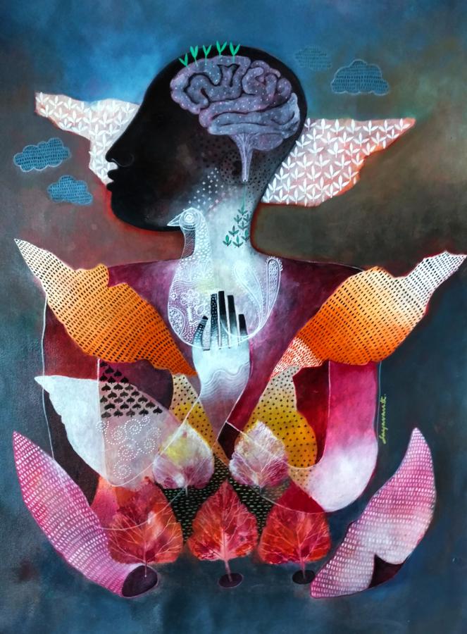Nature blessings 1 by artist Jayavanth Shettigar – Image, Painting ...