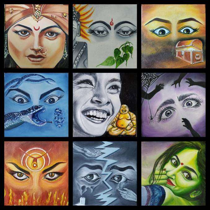 NAVARASA by artist Nidhi Bhatia – Image, Painting | Mojarto