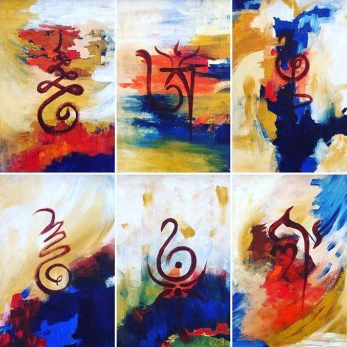 Symbols of life and faith by artist Poorvee Mathur – Image, Painting ...