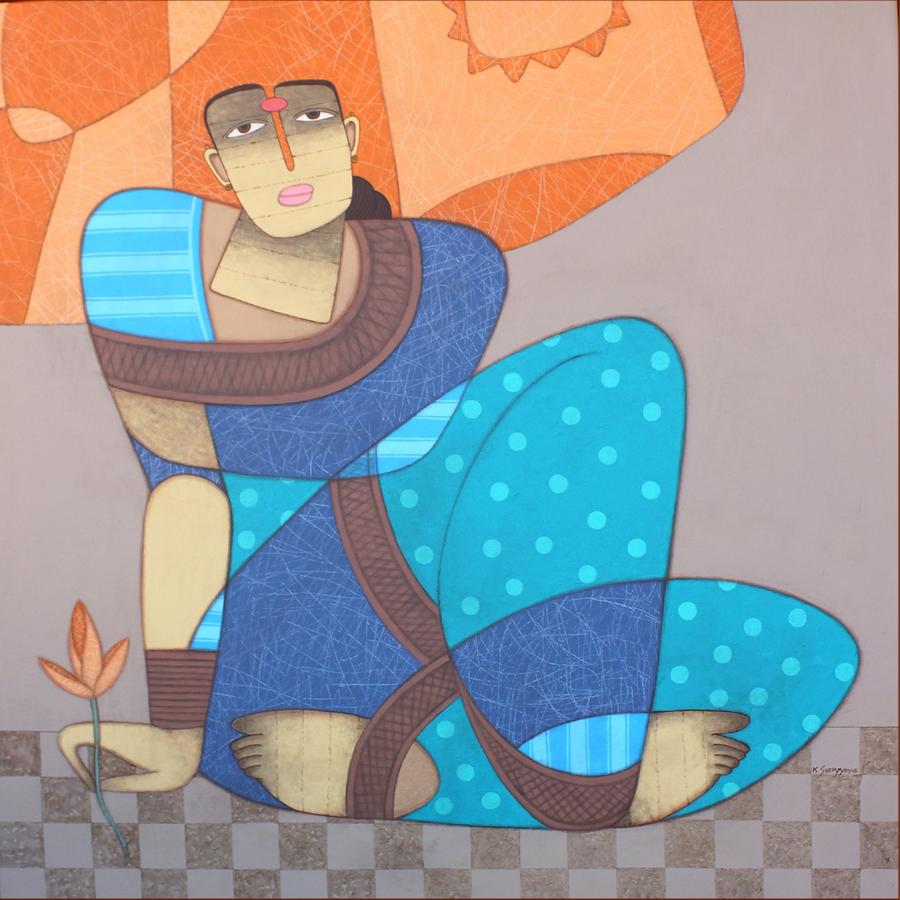 Untitled by artist Kiran Sherkhane – Image, Painting | Mojarto