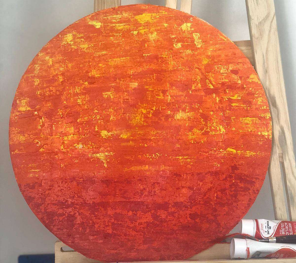 Dipping Sunset by artist Swati Goel – Image, Painting | Mojarto