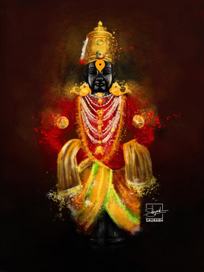 Lord Vitthal Digital Painting by artist Shreyansh Saurabh – Image ...