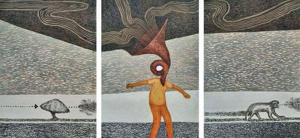 human commotion 2nd by artist YOGESH KUMAR – Image, Painting | Mojarto