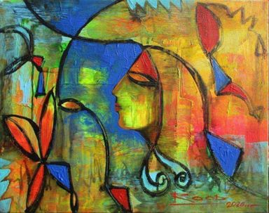 Serenity-I by artist Roop Chand – Image, Painting | Mojarto