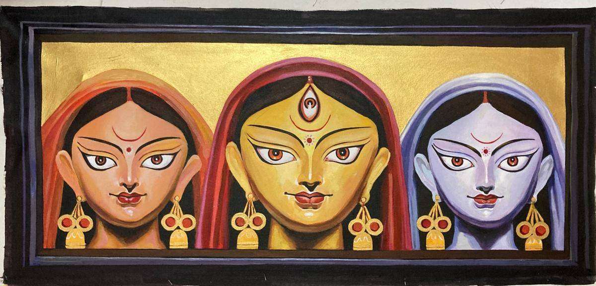 Trishakti by artist Rajkumar Sarkar – Image, Painting | Mojarto