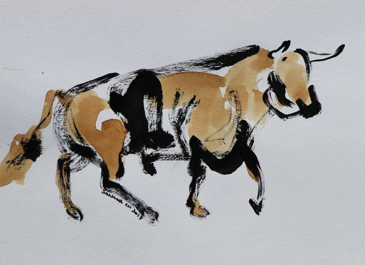 bull 11 by artist Santhosh c.h – Image, prints | Mojarto
