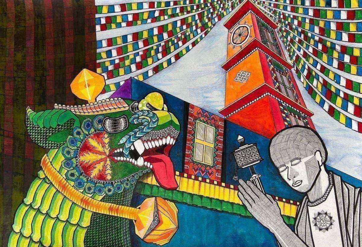 Holy Dragon by artist Pallavi Rastogi – Image, Painting | Mojarto