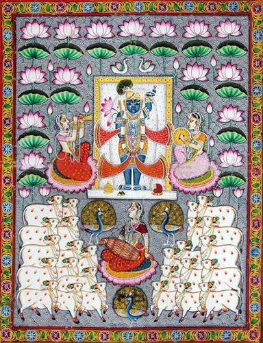 Pichwai Painting by artist Unknown Artist – Image, Painting | Mojarto