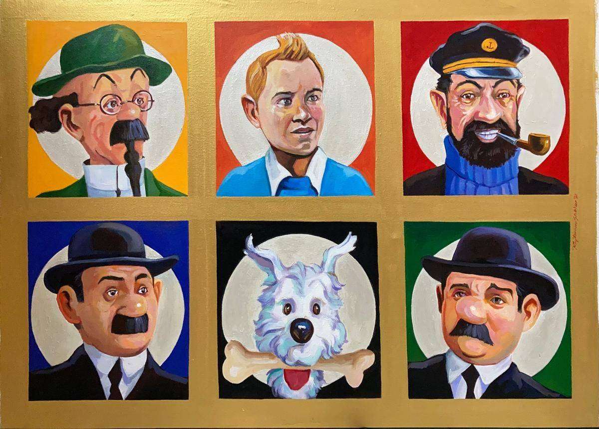 Six Frames of Fantasy by artist Rajkumar Sarkar – Image, Painting | Mojarto