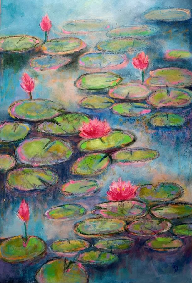 The Blue pond by artist Amita Soni Dand – Image, Painting | Mojarto