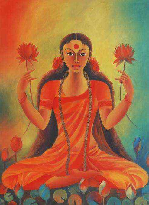Lakshmi - Siddhibuddhiprade devi by artist Manisha Raju – Image ...