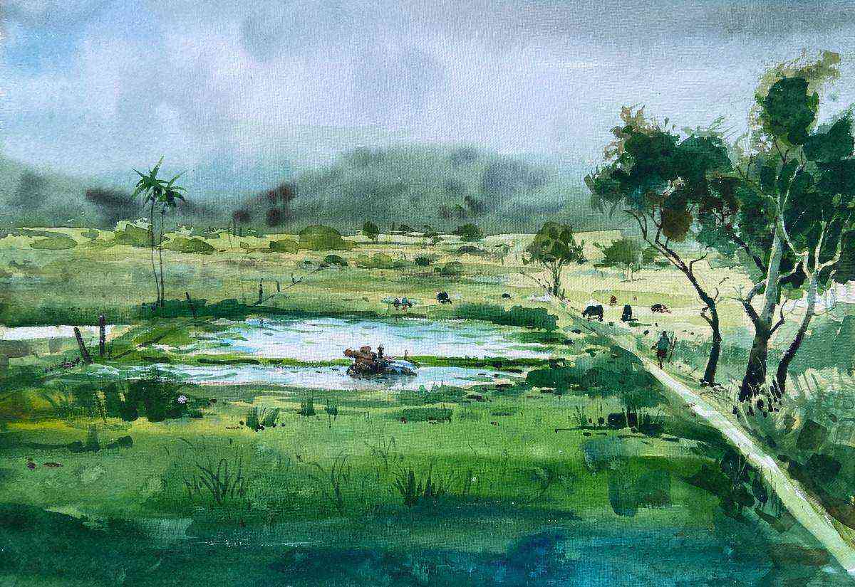 Punchakkari - 1 by artist Prashant Sarkar – Image, Painting | Mojarto