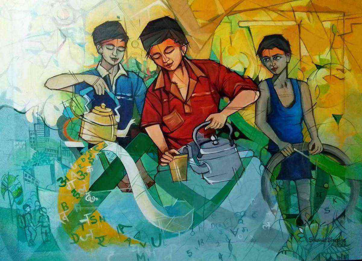 Childhood: Dreaming to Study by artist Sharmila Sharma – Image ...