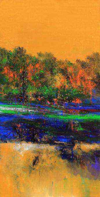 Landscape by artist Bhaskara Rao Botcha – Image, Painting | Mojarto
