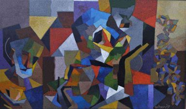 Ancestors III by artist Niren Sengupta – Image, Painting | Mojarto