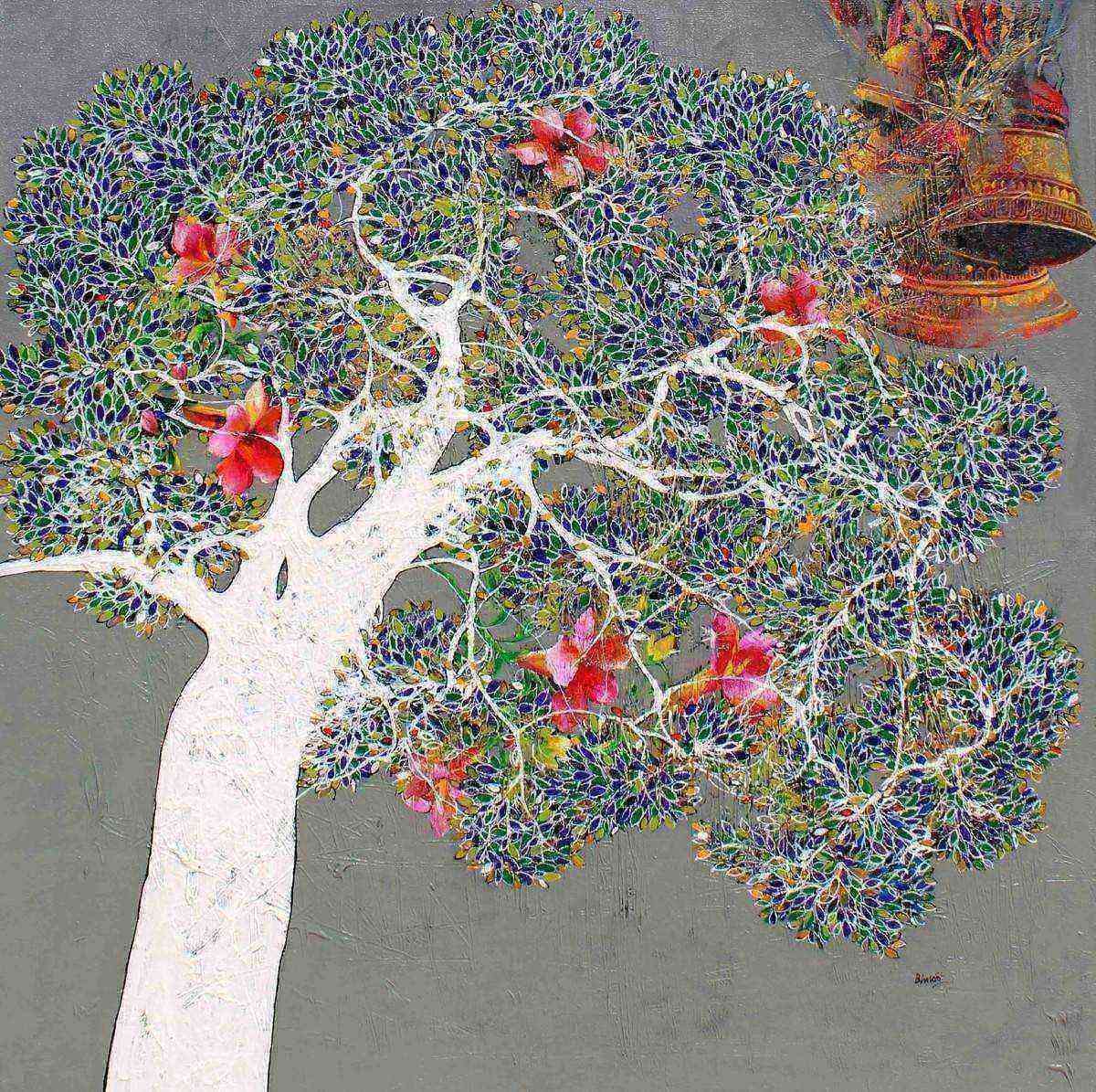 tree of life by artist Bhaskara Rao Botcha – Image, Painting | Mojarto